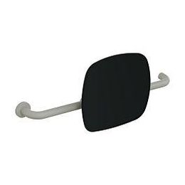 HEWI 801 Rückenstütze 801.51B9263L95 Wandabstand 150mm, Ausführung links, matt, Lehne tiefschwarz, felsgrau
