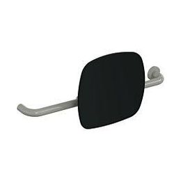 HEWI 801 Rückenstütze 801.51.9263R95 Wandabstand 150mm, Ausführung rechts, Lehne tiefschwarz, felsgrau