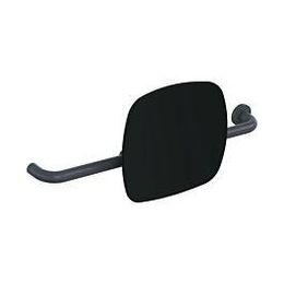 HEWI 801 Rückenstütze 801.51B9263R92 Wandabstand 150mm, Ausführung rechts, matt, Lehne tiefschwarz, anthrazitgrau