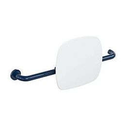 HEWI 801 Rückenstütze 801.51.9261L50 Wandabstand 150mm, Ausführung links, Lehne signalweiß, stahlblau
