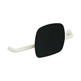 HEWI 801 Rückenstütze 801.51B9263R99 Wandabstand 150mm, Ausführung rechts, matt, Lehne tiefschwarz, reinweiß