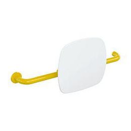 HEWI 801 Rückenstütze 801.51.9261L18 Wandabstand 150mm, Ausführung links, Lehne signalweiß, senfgelb