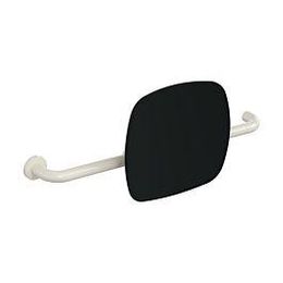 HEWI 801 Rückenstütze 801.51.9263L99 Wandabstand 150mm, Ausführung links, Lehne tiefschwarz, reinweiß