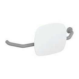 HEWI 801 Rückenstütze 801.51B9271R95 Wandabstand 230mm, rechts, matt, Lehne signalweiß, felsgrau
