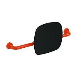 HEWI 801 Rückenstütze 801.51.916336 Wandabstand 150mm, Lehne tiefschwarz, koralle