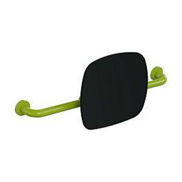 HEWI 801 Rückenstütze 801.51.916374 Wandabstand 150mm, Lehne tiefschwarz, apfelgrün