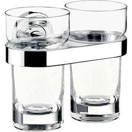Emco Doppel-Glashalter Polo Nr. 072500100 chrom, Kristallglas klar