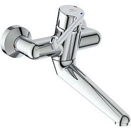 Ideal Standard CeraPlus Wand-Waschtischsicherheitsarmatur B8224AA Bedienhebel 180 mm, Ausladung 280 mm, absperrbar, verchromt