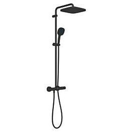 Grohe Vitalio Comfort 250 Duschsystem 266962431 mit Thermostatbatterie für die Wandmontage mattschwarz