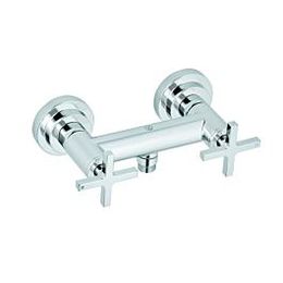 Kludi Nova Fonte Brause-Zweigriff-Armatur 207100520 Wandmontage, Kreuzgriff Metall, chrom