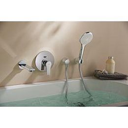 Kludi Zenta SL Wannenarmatur 486630565 Unterputz-Wannenfüll-Brause-Einhebelmischer Push, chrom