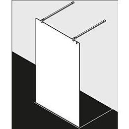 Kermi Xb Glasanlage XBFWA12020VUK 120x200cm, silber hochglanz, ESG SR Opaco