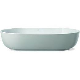 Duravit Luv Aufsatz-Waschtisch 0379702300 70x40cm, geschliffen, ohne Überlauf, ohne Hahnlochbank, weiß/grau seidenmatt