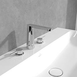 Villeroy & Boch Villeroy und Boch Conum Dreiloch-Waschtischarmatur TVW12700100161 ohne Ablaufgarnitur, chrom