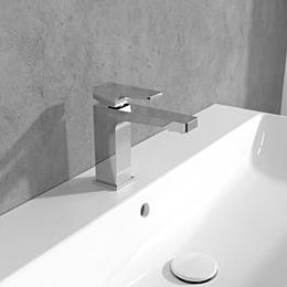 Villeroy & Boch Villeroy und Boch Architectura Square Waschtischarmatur TVW12500400061 ohne Ablaufgarnitur, chrom
