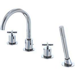 Steinberg Serie 250 Wannen 4 Loch Armatur 2502400 chrom, mit Auslauf