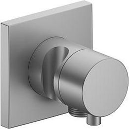 KEUCO Ixmo Fertigmontageset 59557171202 Unterputz-2-Wege-Ab-/Umstellventil, Brausehalter, Griff Comfort, eckig, Aluminium-finish