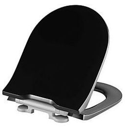 Pressalit Projecta D Solid Pro WC-Sitz 1008111-DG4925 schwarz polygiene, Kombi-Scharnier DG4, Edelstahl, mit Deckel, mit Absenkautomatik
