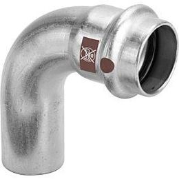 Viega Temponox Bogen 809782 54 mm, 90Grad, Stahl, nicht rostend, Einsteckende, SC-Contur