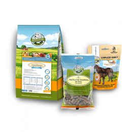 Welpenfutter Set für große Rassen - Wiesen-Schmaus Junior 4 kg + Freiland-Happen 200 g + Gelenke & Knochen Complete-Snack 150 g von Bellfor 