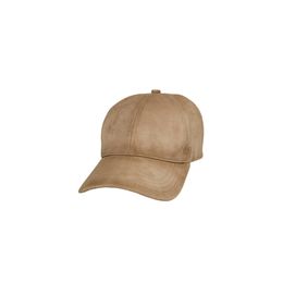 Marc O'Polo Baseball Cap MARC O'POLO "aus Ziegenvelours", Damen, beige (summer sand), Leder, unifarben, Caps