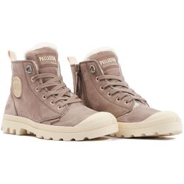 Winterboots Palladium "PAMPA HI ZIP WL", Damen, Gr. 42, braun, Leder, Schuhe, Winterschuhe, Schnürboots, Winterstiefel, Snowboots, gefüttert