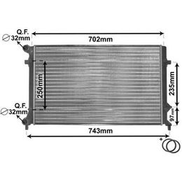 Van Wezel Kühler, Motorkühlung mit Zubehör für SKODA VW SEAT AUDI VAG 1K0121251AR 1K0121251BR 1K0121251BQ 58002204