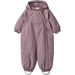 Schneeoverall Wheat "Snowsuit Adi Tech", Baby, Gr. 86, N-Gr, lila (dry lila), Web, Obermaterial: 100% Nylon, casual, normal, Langarm, Overalls, wasserdicht, atmungsaktiv und leicht wattiert