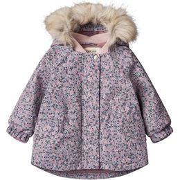 Outdoorjacke Wheat "Jacket Mathilde Tech", Baby, Gr. 80, bunt (winter flowers), Web, Obermaterial: 100% Polyester, geblümt, casual, A-Linie, Langarm, Jacken, wasserdicht, atmungsaktiv und leicht wattiert