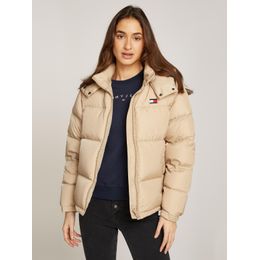 Steppjacke Tommy Jeans CURVE "TJW ALASKA PUFFER EXT", Damen, Gr. 5XL (50), gold (gentle gold), Web, Obermaterial: 100% Polyester. Futter: 100% Polyester, unifarben, casual, Jacken, Große Größen