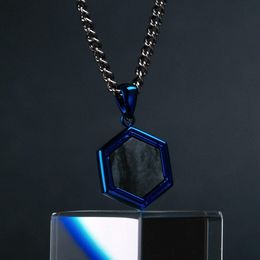 Holzkern Halsketten Herren Blau und Picasso Jaspis