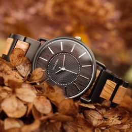 Holzkern Holzuhr Helium (Olive/Leadwood), Damen, Naturholz