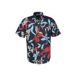 Lerros Kurzarmhemd &raquo;Sommerliches Baumwoll-Leinenhemd in &Uuml;bergr&ouml;&szlig;en&laquo; CLASSIC NAVY 6XL - extraweit extraweit 6XL Grafischer Blumenprint im Hawaiian-Look