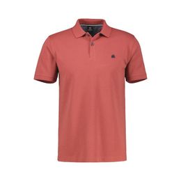 Lerros Kurzarmshirt mit Logostickerei auf der Brust earth red XXL XXL Poloshirt von Lerros