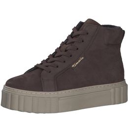 Tamaris Sneaker mit gepolstertem Schaftrand dunkelbraun 39 39 Knöchelhoher Sneaker High Top