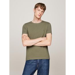 Tommy Hilfiger T-Shirt »STRETCH SLIM FIT TEE« battlegreen XL XL T-Shirt von Tommy Hilfiger Menswear