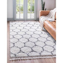 MyFlair MÖBEL & ACCESSOIRES Hochflor-Teppich »Top Shag, LAGERRÄUMUNG!« rechteckig 32 mm Höhe gewebt, melierte Optik, weich & kuschelig, mit Fransen...