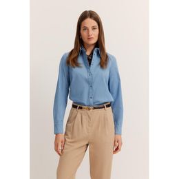 Bugatti Hemdbluse aus elastischer Baumwolle 320-hellblau 36 36 Baumwoll-Elasthan-Mix