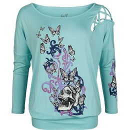 Full Volume by EMP Langarmshirt hellblau in L Q125-000905