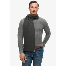 Superdry Strickschal »ESSENTIAL LOGO KNITTED SCARF« Iron Grey MArl