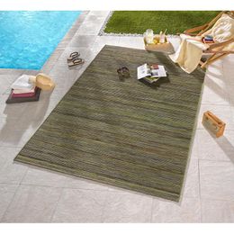 NORTHRUGS Teppich »Lotus« rechteckig 7 mm Höhe In-& Outdoor, Flachgewebe, Modern, Wetterfest, Garten, Wohnzimmer grün Obermaterial: 100%...