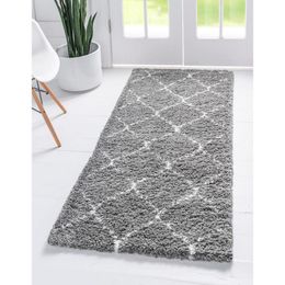 MyFlair MÖBEL & ACCESSOIRES Hochflor-Läufer »Temara Shag, LAGERRÄUMUNG!« rechteckig 51 mm Höhe Teppich-Läufer, gewebt, Rauten Design, weich &...