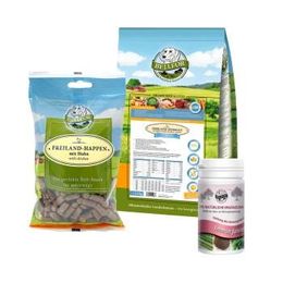 Bellfor Welpenfutter Set f&uuml;r kleine Rassen: getreidefreie Trockenfutter + gesunde Soft-snack + Immun Pulver f&uuml;r Welpen