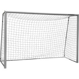 Fußballtor Hudora "Expert 240", grau (hellgrau), Sport-Tore, Kinder, B/H/L: 85cm x 170cm x 240cm, Stahl-Kunstfaser, BxLxH: 85x240x170 cm, B:85cm