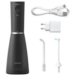 Munddusche Panasonic "EW-DJ86-K503", schwarz, MundduschenB:6,8cm H:21cm T:8,1cm, Kunststoff, Kabellos, Ultraschall-Technologie, Schnellladen durch USB-C, 5 Stufen, B:6,8cm H:21cm T:8,1cm