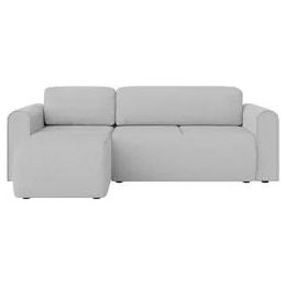 Ecksofa Inosign "Ecksofa Zacharia wahlweise mit Bettfunktion, BxTxH 250x166x86 cm", grau (hellgrau), B:250cm H:86cm T:166cm, 100% Polyester, Sofas, L-Form mit Wellenunterfederung, Recamiere beidseitig montierbar