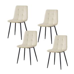 HTI-Living Stuhl Mesa Velvet Creme