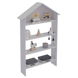 Vcm Holzregal stehend platzsparendes Kinder Regal Ma&szlig;e: H. 89 x B. 63 x T. 35 cm Elegantes Regal Aufbewahrungsregal B&uuml;cherregal Standregal &ndash; Malusa