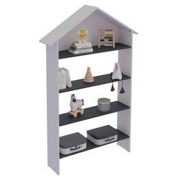 Vcm Holzregal stehend platzsparendes Kinder Regal Ma&szlig;e: H. 89 x B. 63 x T. 35 cm Elegantes Regal Aufbewahrungsregal B&uuml;cherregal Standregal &ndash; Malusa