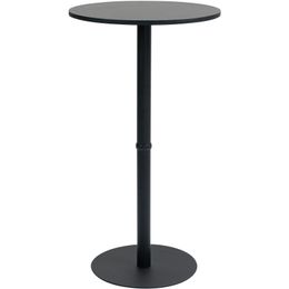 CLP Stehtisch Hereford rund I Metalltisch mit runder Tischplatte aus Holz I Standsicherer Bistrotisch